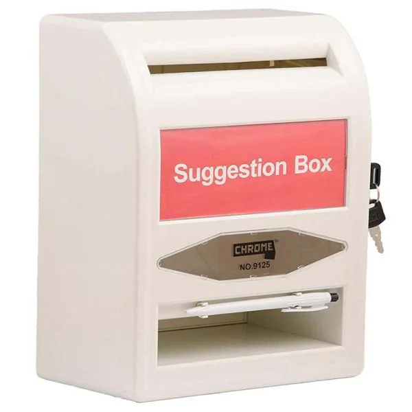 Chrome Plastic White Suggestion Box - JioMart