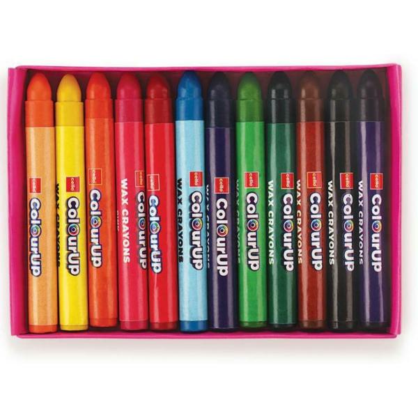 Bic Cello Colour Up Jumbo Wax Crayons (12 Shades) - JioMart