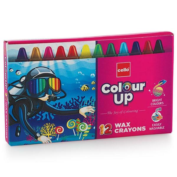Cello Colour Up Wax Crayons (12 Shades) - JioMart