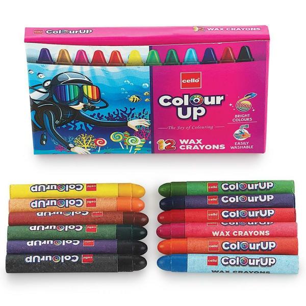 Cello Colour Up Wax Crayons (12 Shades) - JioMart