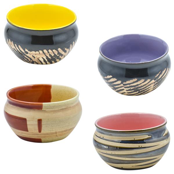 Alive Craft Assorted Colour Wooden Ceramic Soup Bowl 420 ml - JioMart