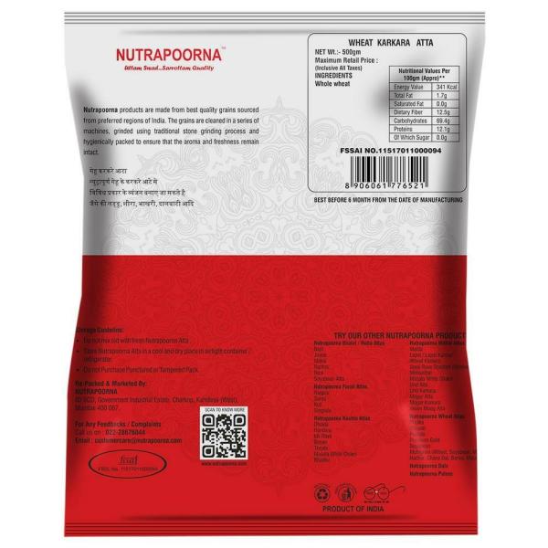 Nutrapoorna Karkara Wheat Atta 500 g - JioMart