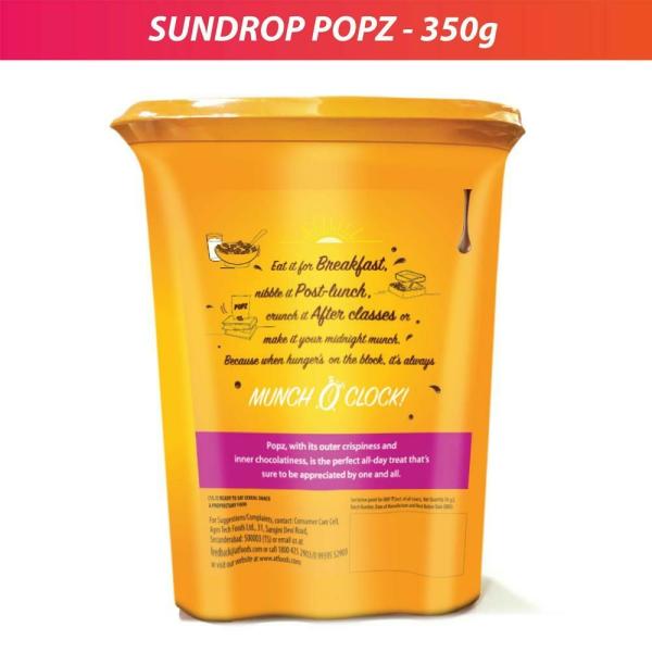 Sundrop Chocolatey Crunch Popz with Container 350 g - JioMart