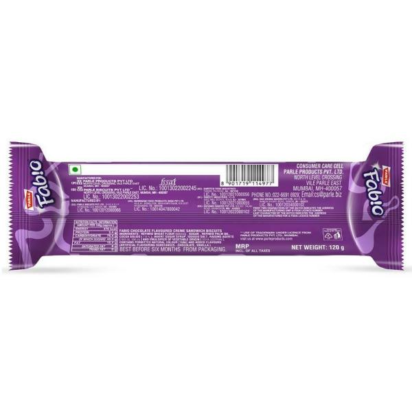 Parle Fabio Chocolate Creme Sandwich Biscuits 120 g - JioMart