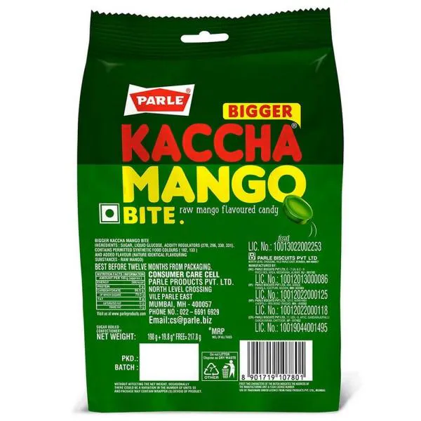 Parle Kaccha Mango Bite Candy 198 g - JioMart