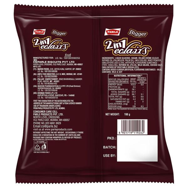 Parle 2 In 1 Eclairs Toffee 198 g - JioMart