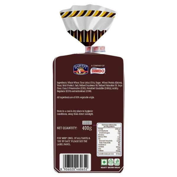 Harvest Gold Hearty Brown Bread 400 g (Pack) - JioMart