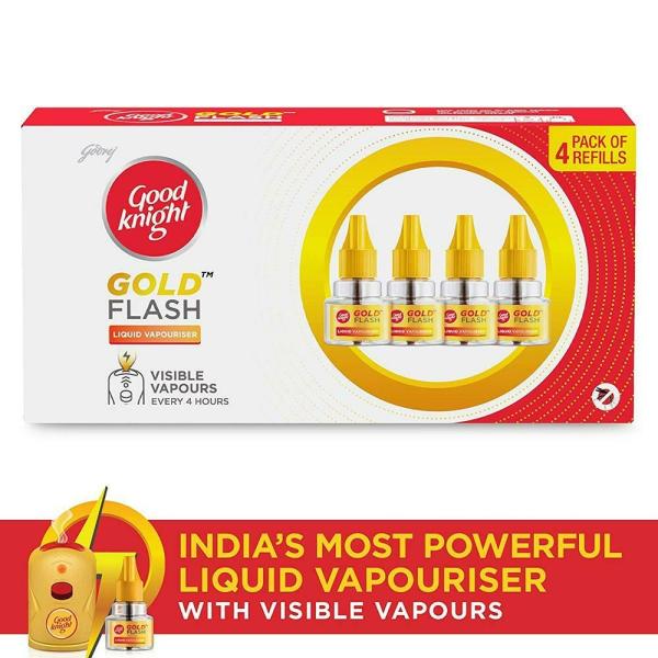 Good Knight Gold Flash Mosquito Repellent Refill 45 ml (Pack of 4 ...