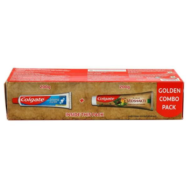 Colgate Strong Teeth Dental Cream + Swarna Vedshakti Ayurvedic ...