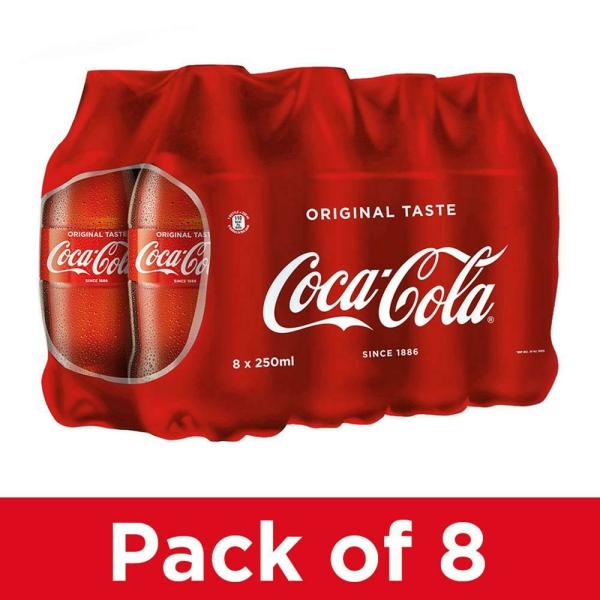 Coca Cola Original 250 ml (Pack of 8) - JioMart