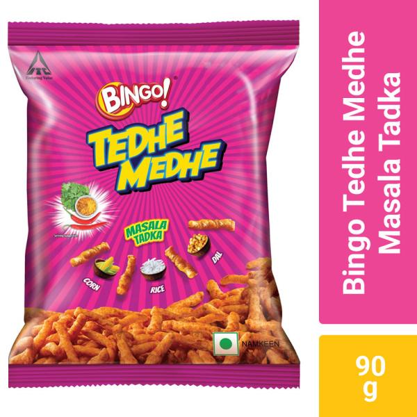 Bingo Masala Tadka Tedhe Medhe 90 g - JioMart