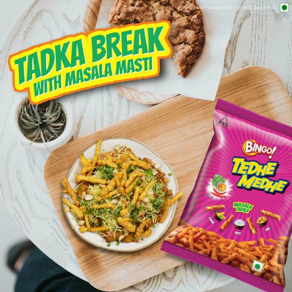 Bingo Masala Tadka Tedhe Medhe 90 g - JioMart