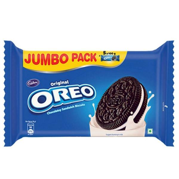 Cadbury Oreo Original Chocolatey Sandwich Biscuits Jumbo Pack 500 g ...