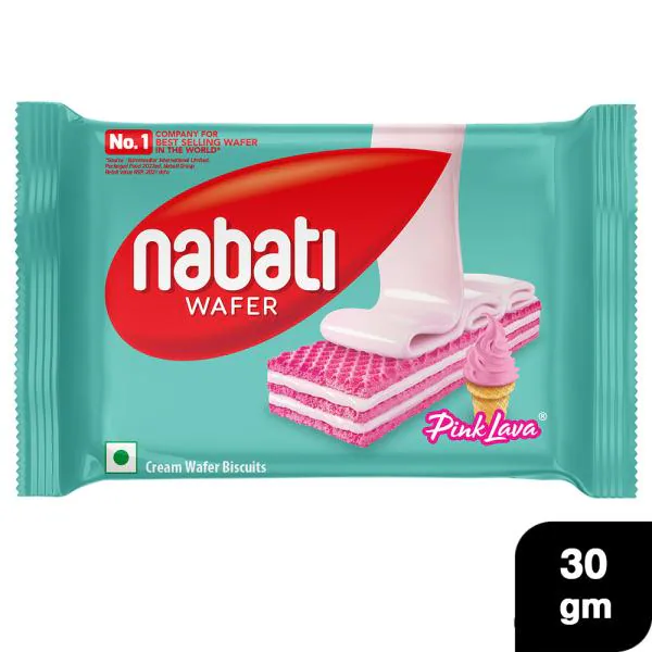 Nabati Pink Lava Cream Wafer Biscuits 30 g - JioMart