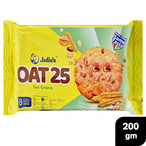 Julie's Oats 25 Ten Grain Cookies 200 g - JioMart