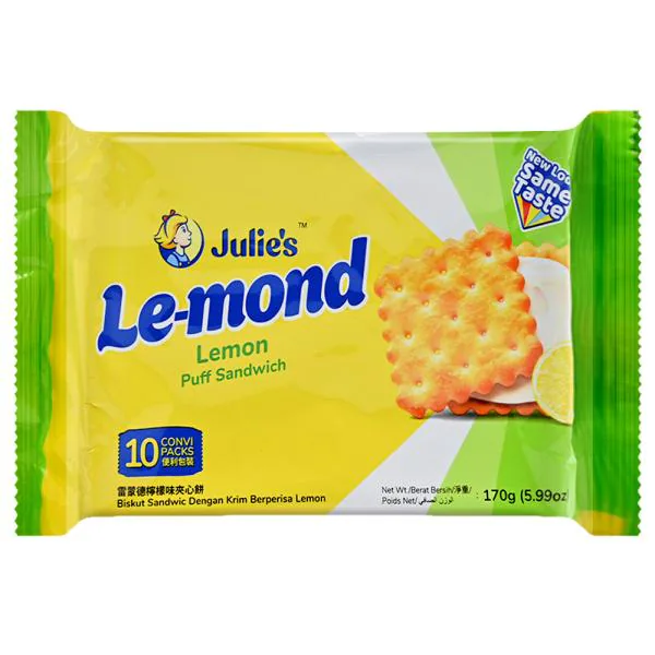 Julie's Le-mond Lemon Puff Sandwich Biscuits 170 g - JioMart