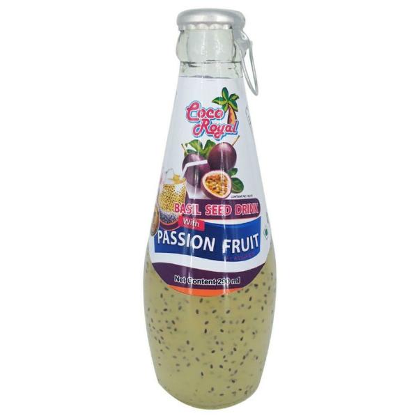 Coco Royal Basil Seed Passion Fruit Drink 290 ml - JioMart