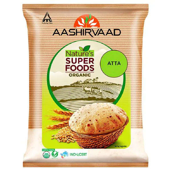 Aashirvaad Nature's Super Foods Organic Whole Wheat Atta 5 kg - JioMart