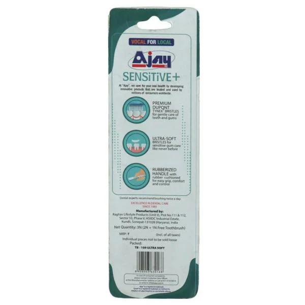 Ajay Senstitive (Soft) Toothbrush (Buy 2 Get 1 Free) - JioMart