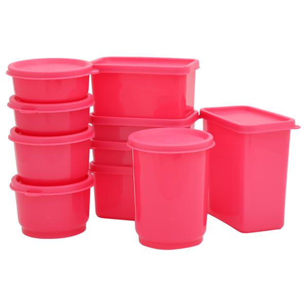 Mastercook Pink Plastic Container X1 Combo (10 pcs) - JioMart