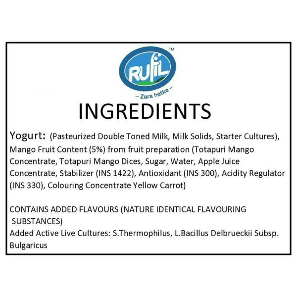 Rufil Swiss Style Mango Yogurt 90 g (Cup) - JioMart