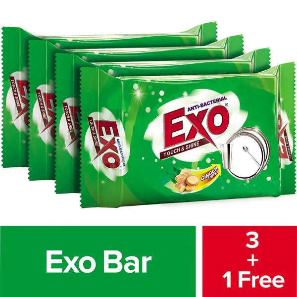 Exo Anti-Bacterial Ginger Twist Dishwash Bar 100 g (Buy 3 Get 1 Free ...