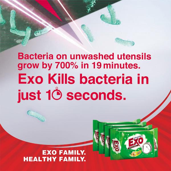 Exo Anti-Bacterial Ginger Twist Dishwash Bar 100 g (Buy 3 Get 1 Free ...