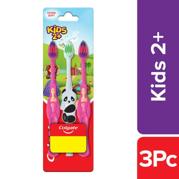 Colgate Kids Extra Soft Toothbrush 3 pcs (2+ Years) - JioMart