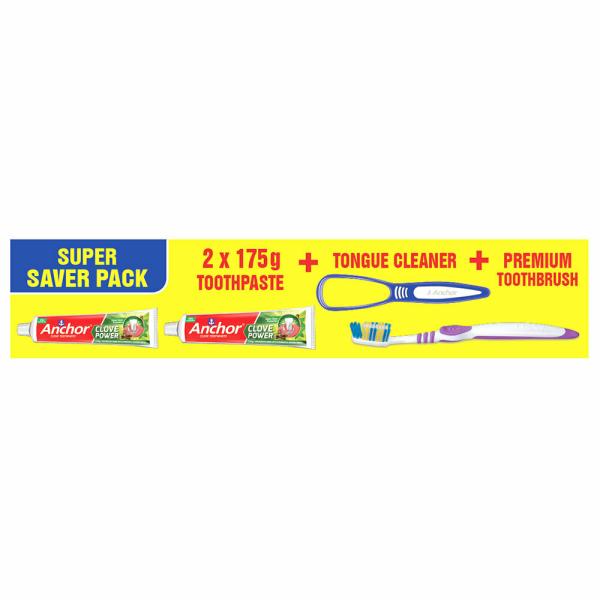 Anchor Clove Power Toothpaste 175 g (Pack of 2) With Free Tongue ...