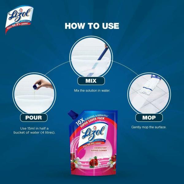 Lizol Floral Disinfectant Surface Cleaner 1800 ml - JioMart