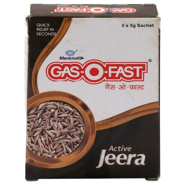 Mankind Gas-O-Fast Active Jeera 5 g (Pack of 6) - JioMart