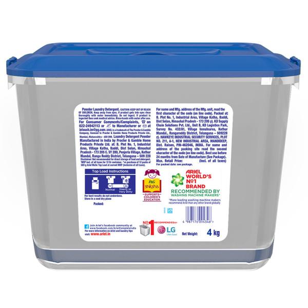 Ariel Matic Top Load Detergent Powder 4 kg - JioMart