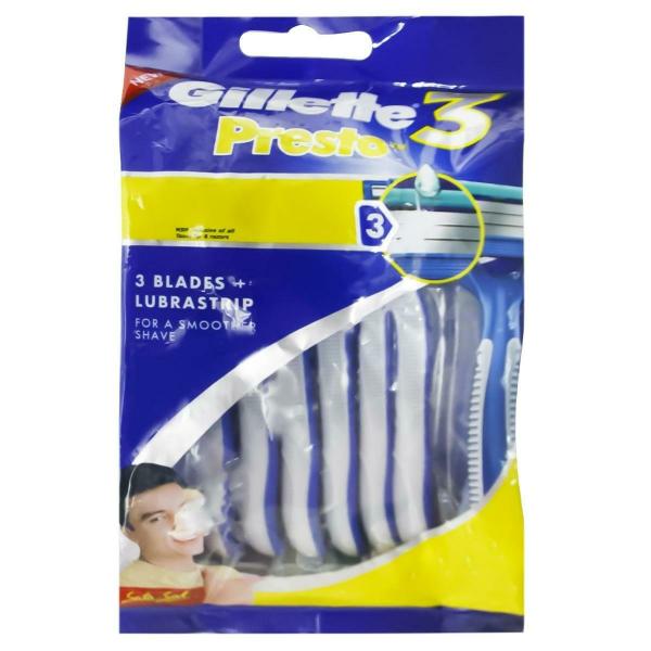 Gillette Presto 3 Blade Razor (Buy 5 Get 1 Free) - JioMart