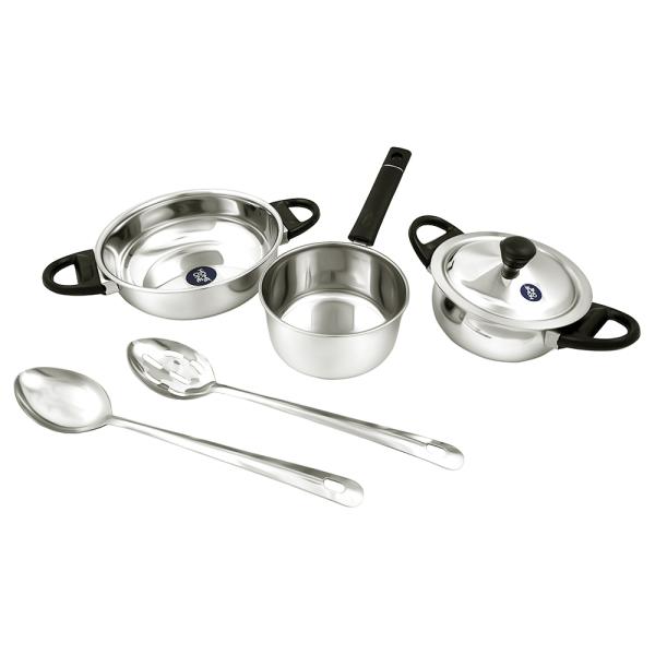 Home One Stainless Steel Cookware Set (6 pcs) - JioMart