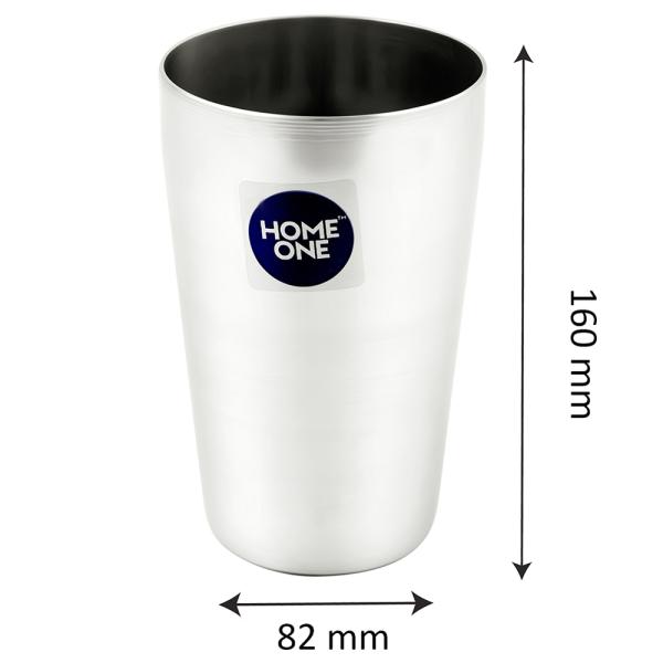 Home One Stainless Steel Lassi Glass 8.85x8x15 cm - JioMart