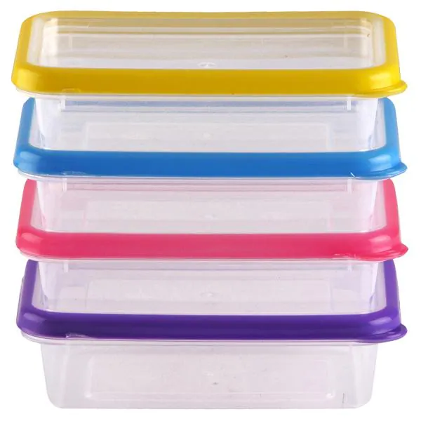 Home One Assorted Plastic Container 180 ml (Set of 4) - JioMart