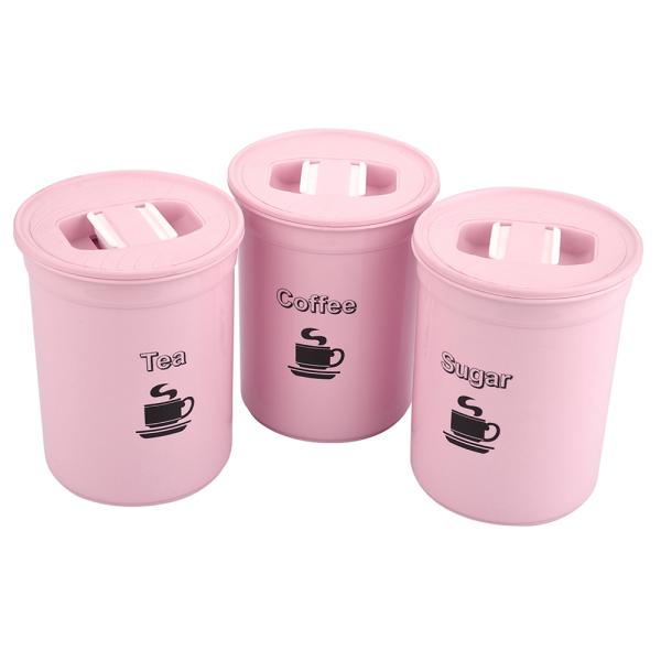 Home One Airseal Pink Plastic Container 840 ml (Set of 3) - JioMart