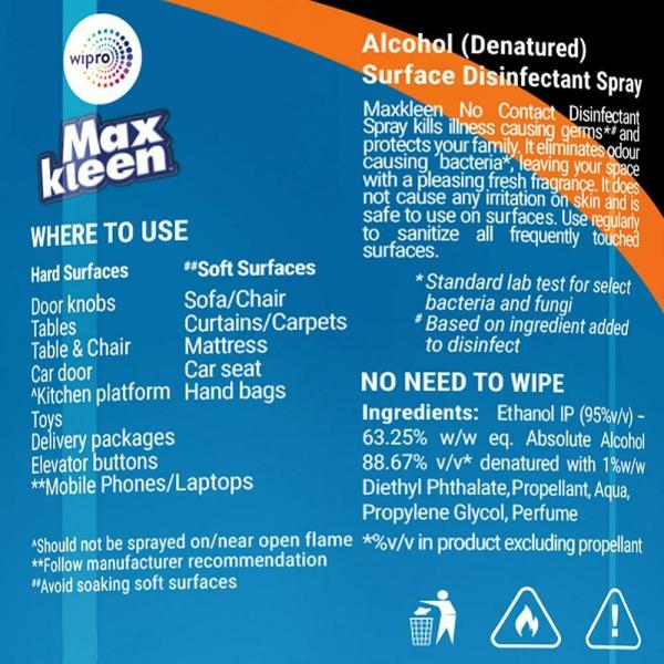 Maxkleen No Contact Disinfectant Spray 150 g - JioMart