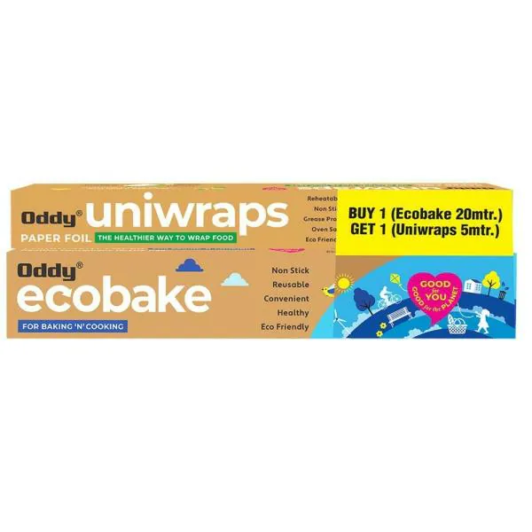 Oddy Uniwraps Paper Foil 5 m + Ecobake Parchment Paper 20 m - JioMart