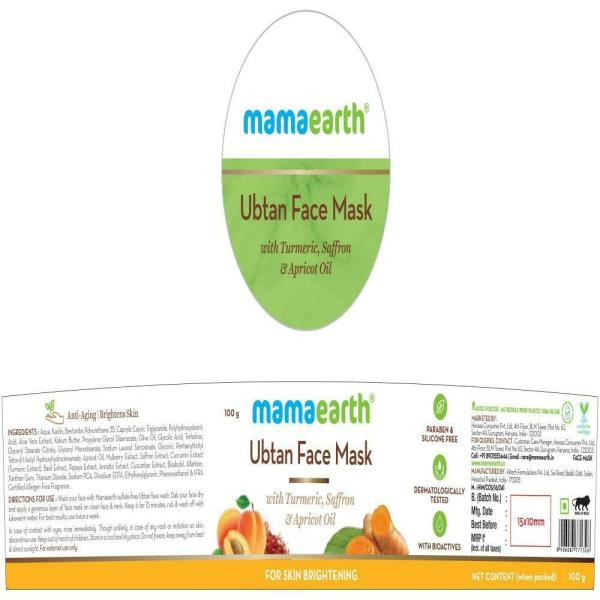 Mamaearth Ubtan Face Mask 100 g - JioMart
