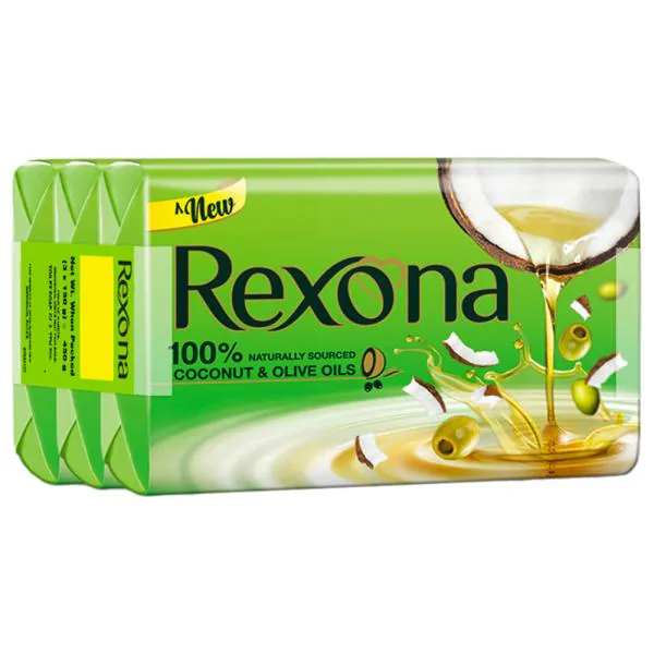 Rexona Coconut & Olive Oils Soap Bar 150 g (Pack of 3) - JioMart