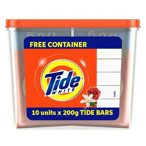 Tide White Detergent Bar 200 g (Pack of 10) - JioMart