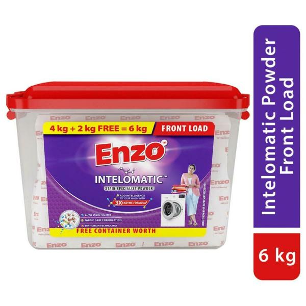 Enzo Intelomatic Front Load Detergent Powder 4 kg (Get 2 kg Free) - JioMart