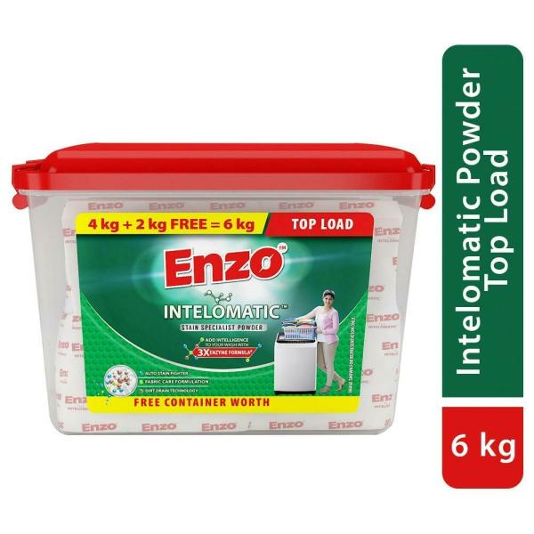 Enzo Intelomatic Top Load Detergent Powder 4 kg (Get 2 kg Free) - JioMart