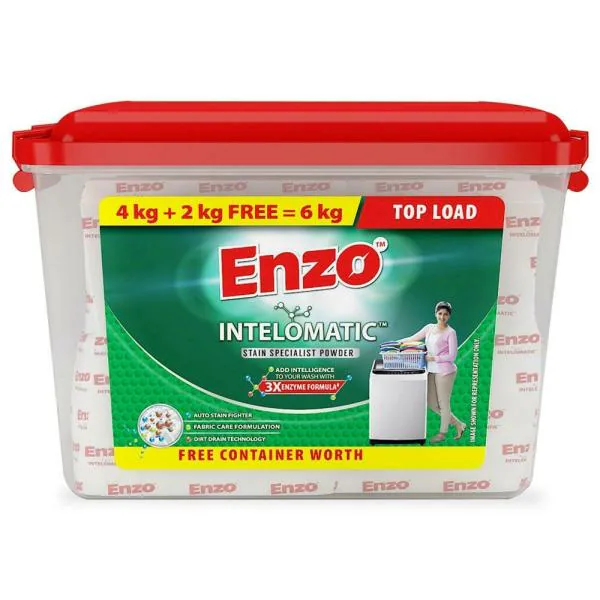 Enzo Intelomatic Top Load Detergent Powder 4 kg (Get 2 kg Free) - JioMart