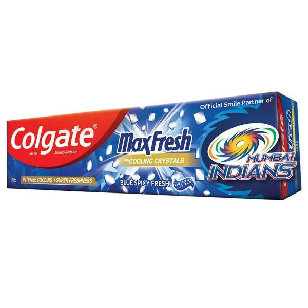 Colgate Max Fresh Blue Spicy Fresh Mumbai Indians Anticavity Toothpaste ...