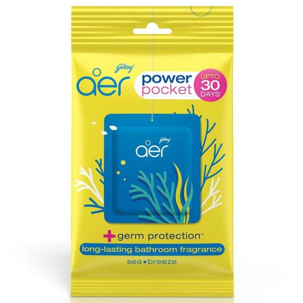 Godrej Aer Power Pocket Sea Breeze Bathroom Fragrance 10 g - JioMart