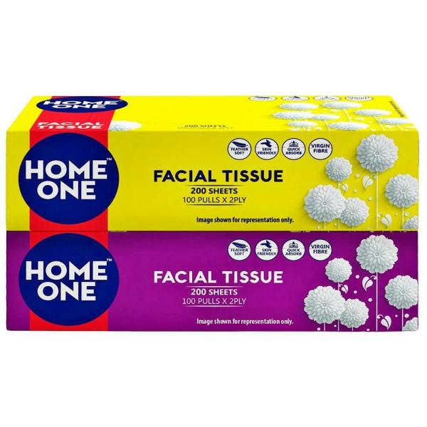 Home One 2 Ply Facial Tissue 100 Pulls (Twin Pack) - JioMart