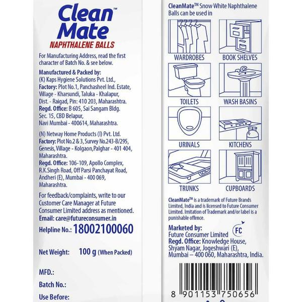 CleanMate Napthalene Balls 100 g (pack of 3) - JioMart