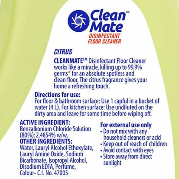 CleanMate Citrus Disinfectant Floor Cleaner 2 L - JioMart